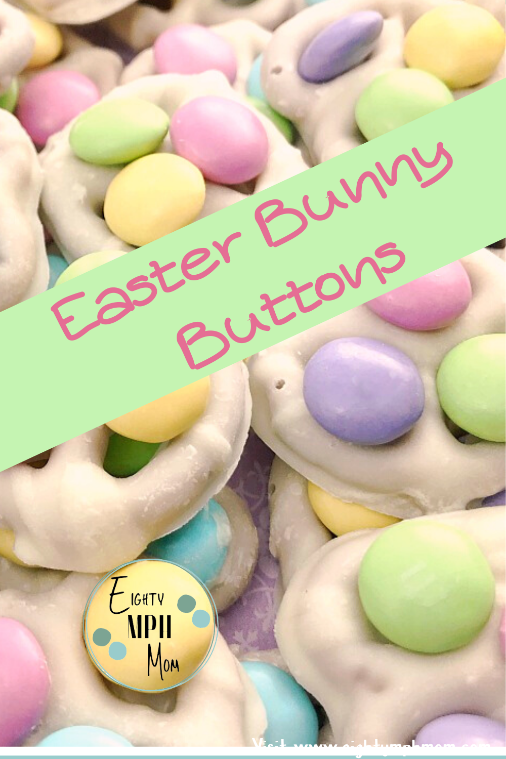 Easy Easter Bunny Buttons - Eighty MPH Mom